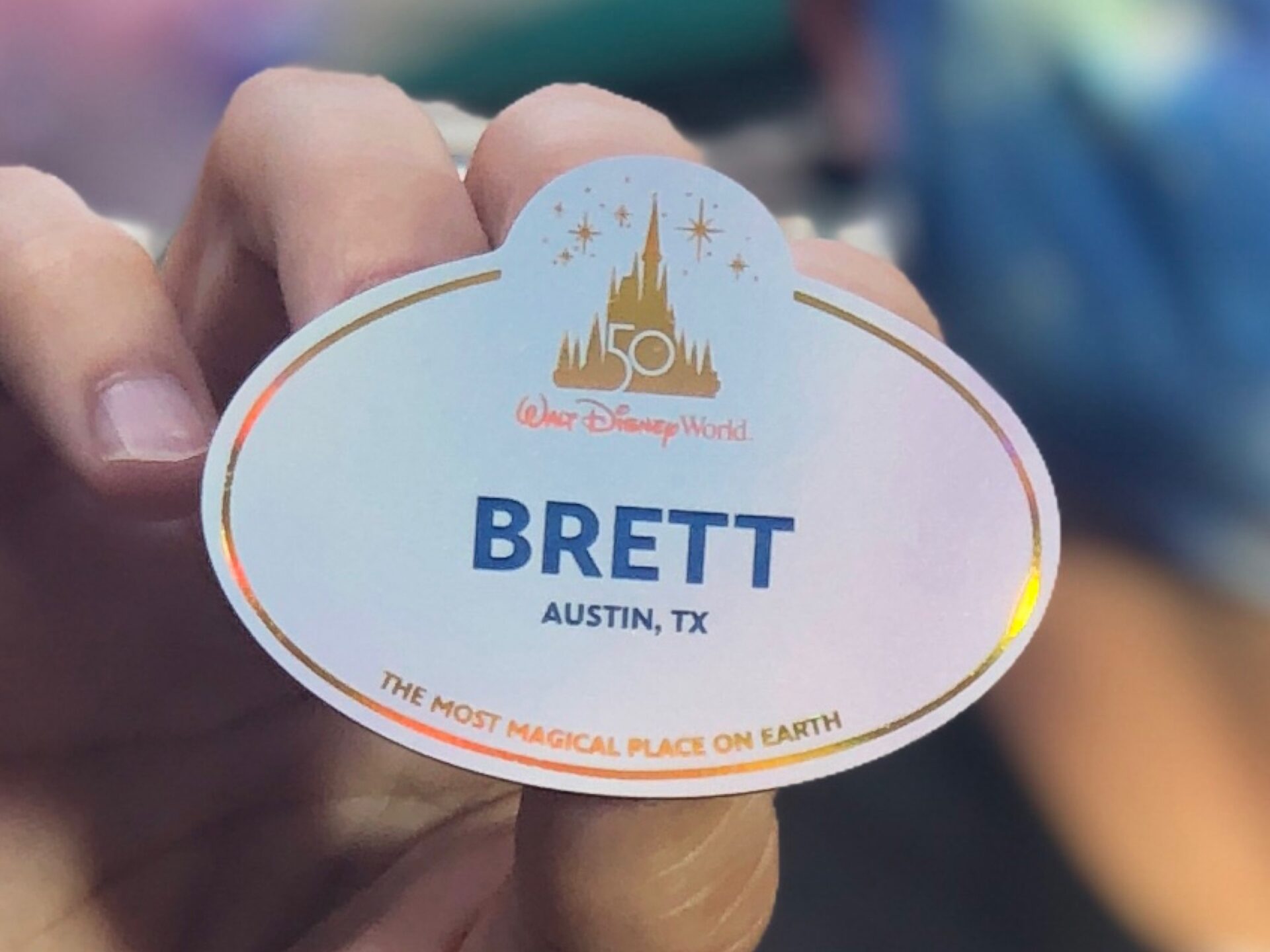 New Cast Member Nametag In Honor Of Disney World 50th Anniversary!