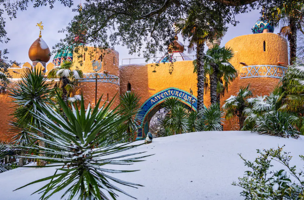 Rare Breathtaking Snowfall Covers Disneyland Paris