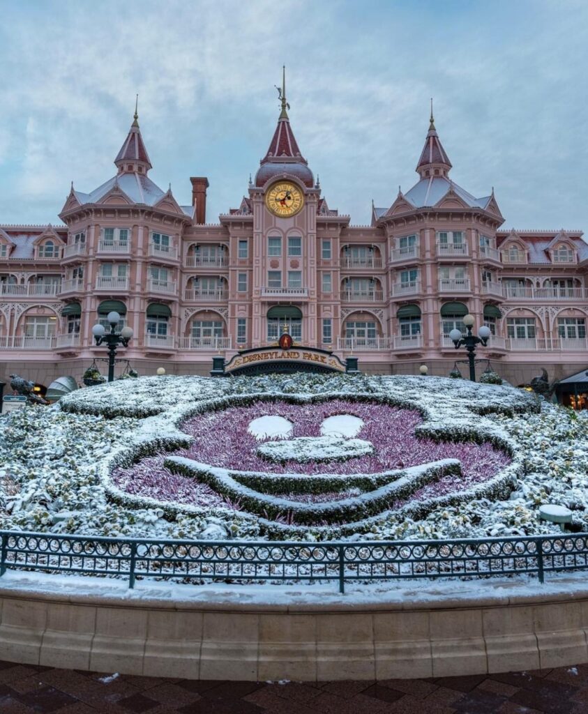 Rare Breathtaking Snowfall Covers Disneyland Paris