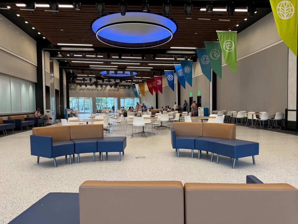 Look Inside and Outside of New Communicore Hall Plaza at Epcot!