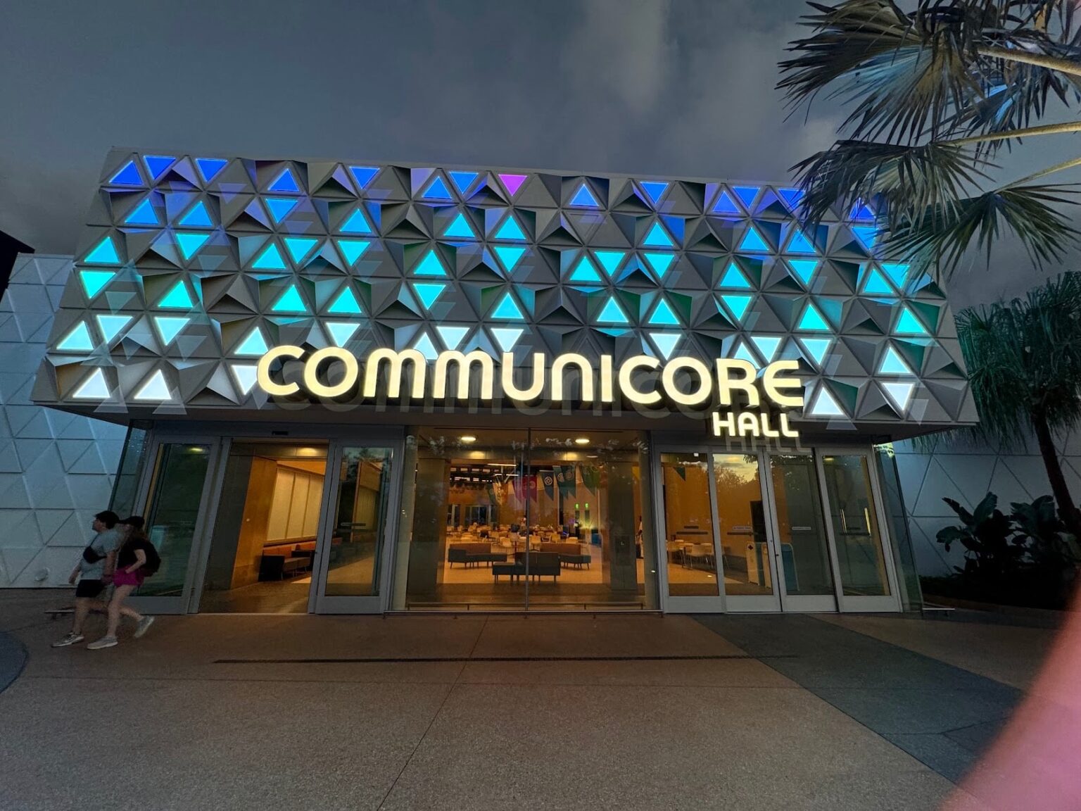 Look Inside and Outside of New Communicore Hall Plaza at Epcot!